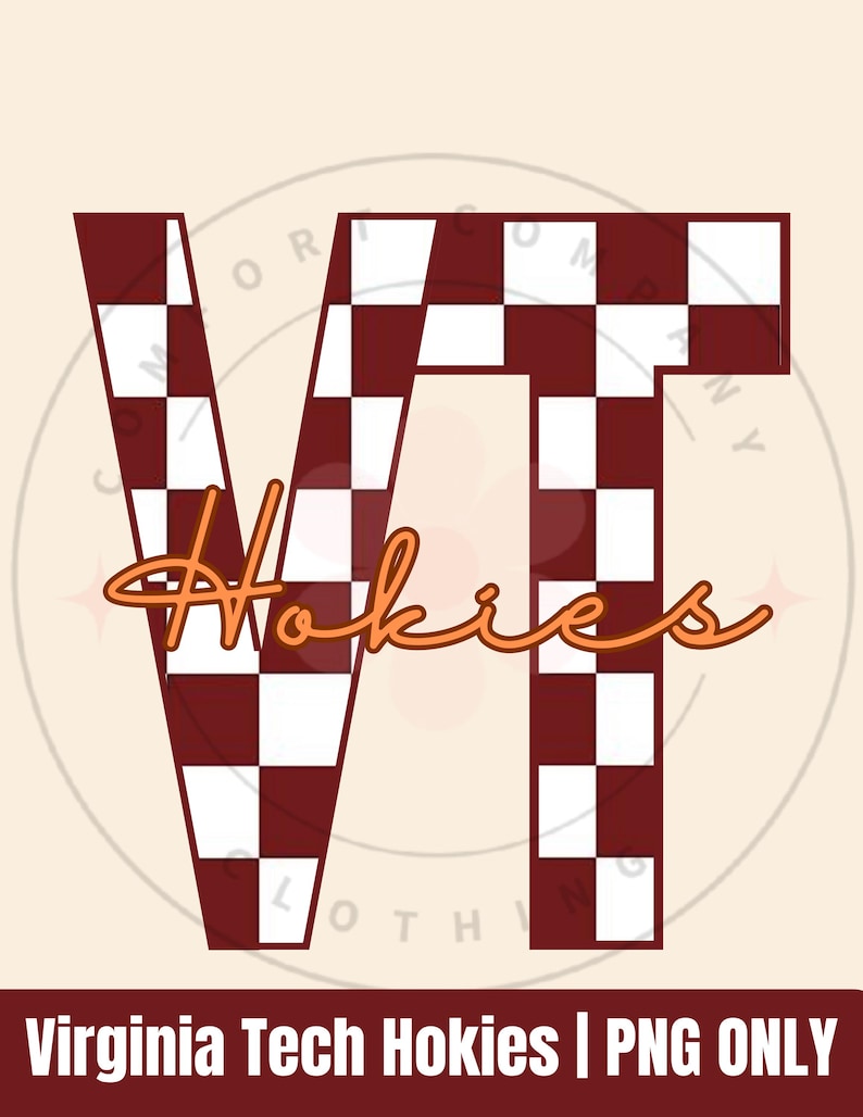 VT Hokies PNG | Checkered - Etsy