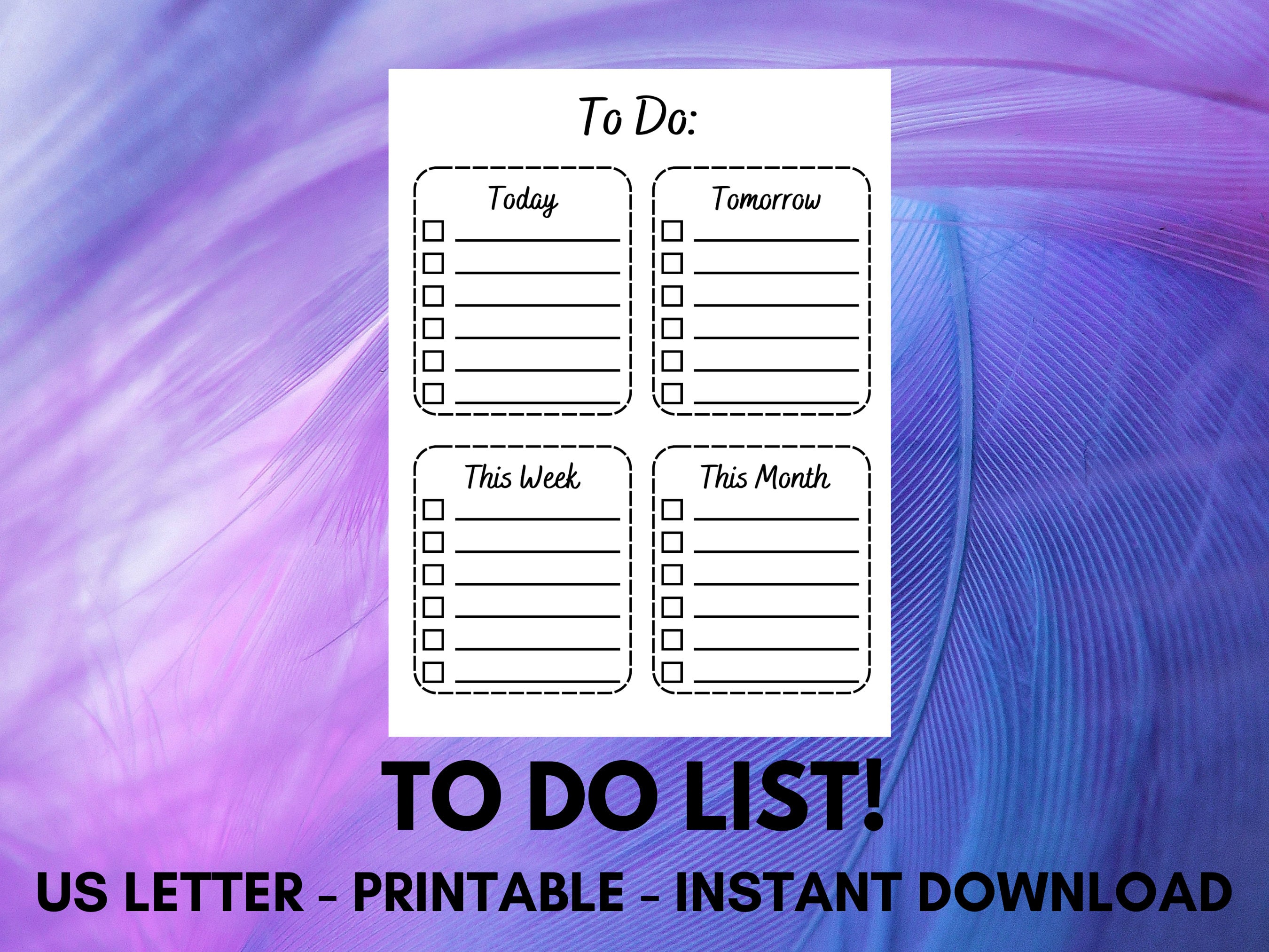 To Do List Printable - Etsy