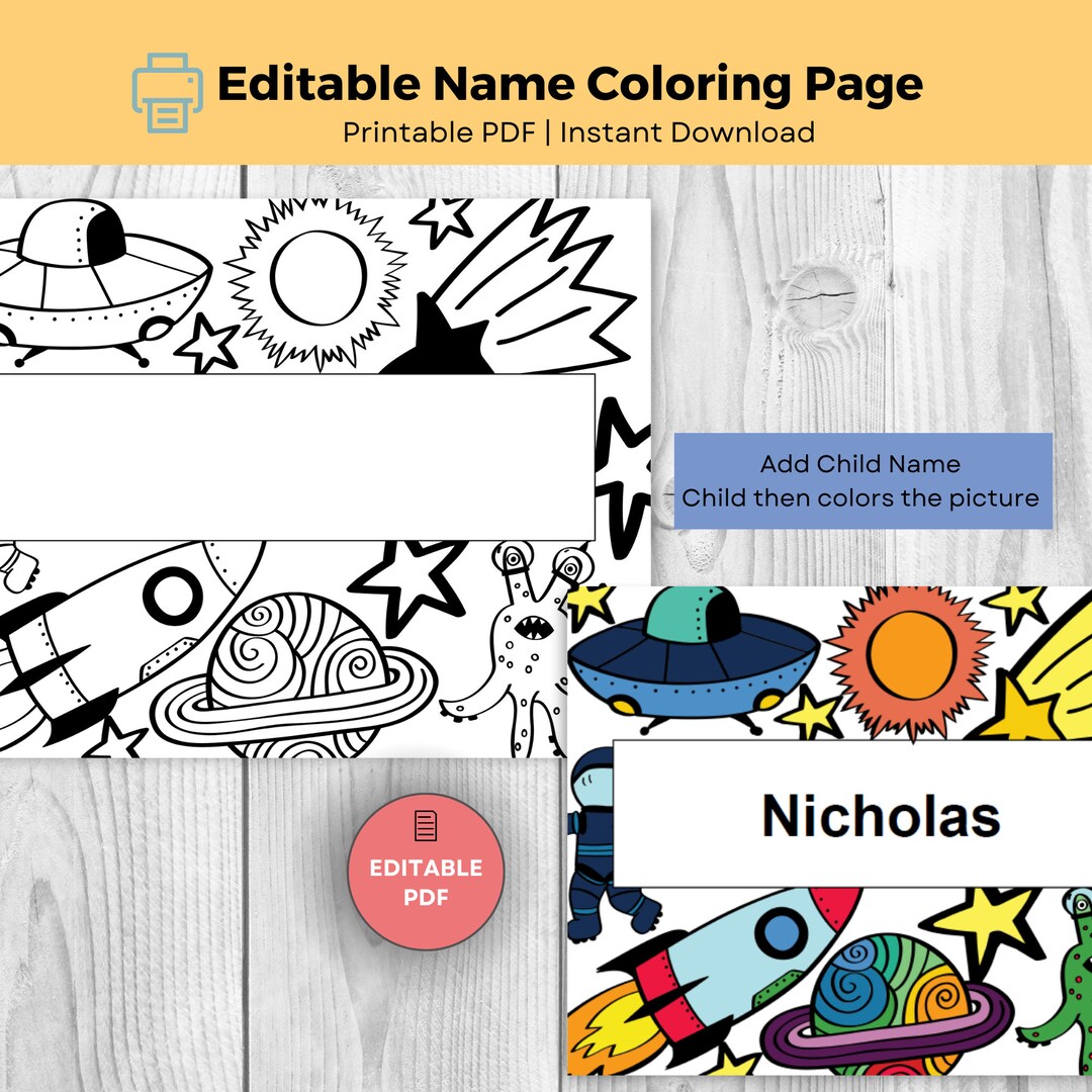 Editable Custom Coloring Page Personalized Colouring Page - Etsy UK