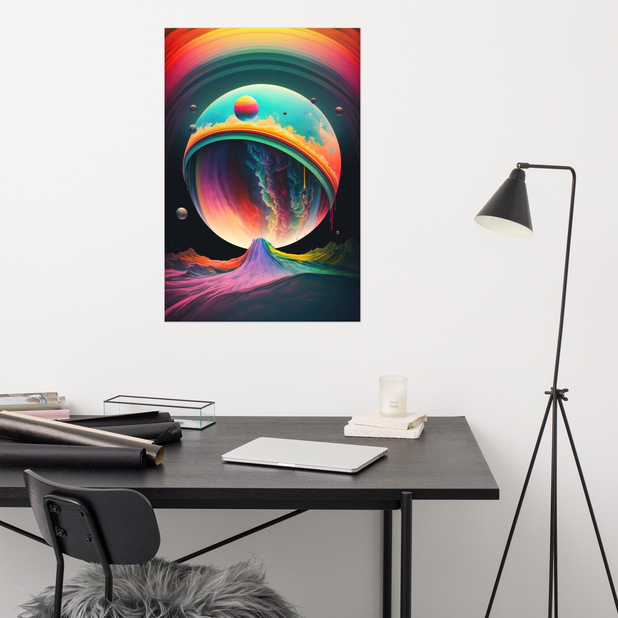 Premium Matte Poster Print | Dayglo Woah | Outer Space Wall Art | Gift ...