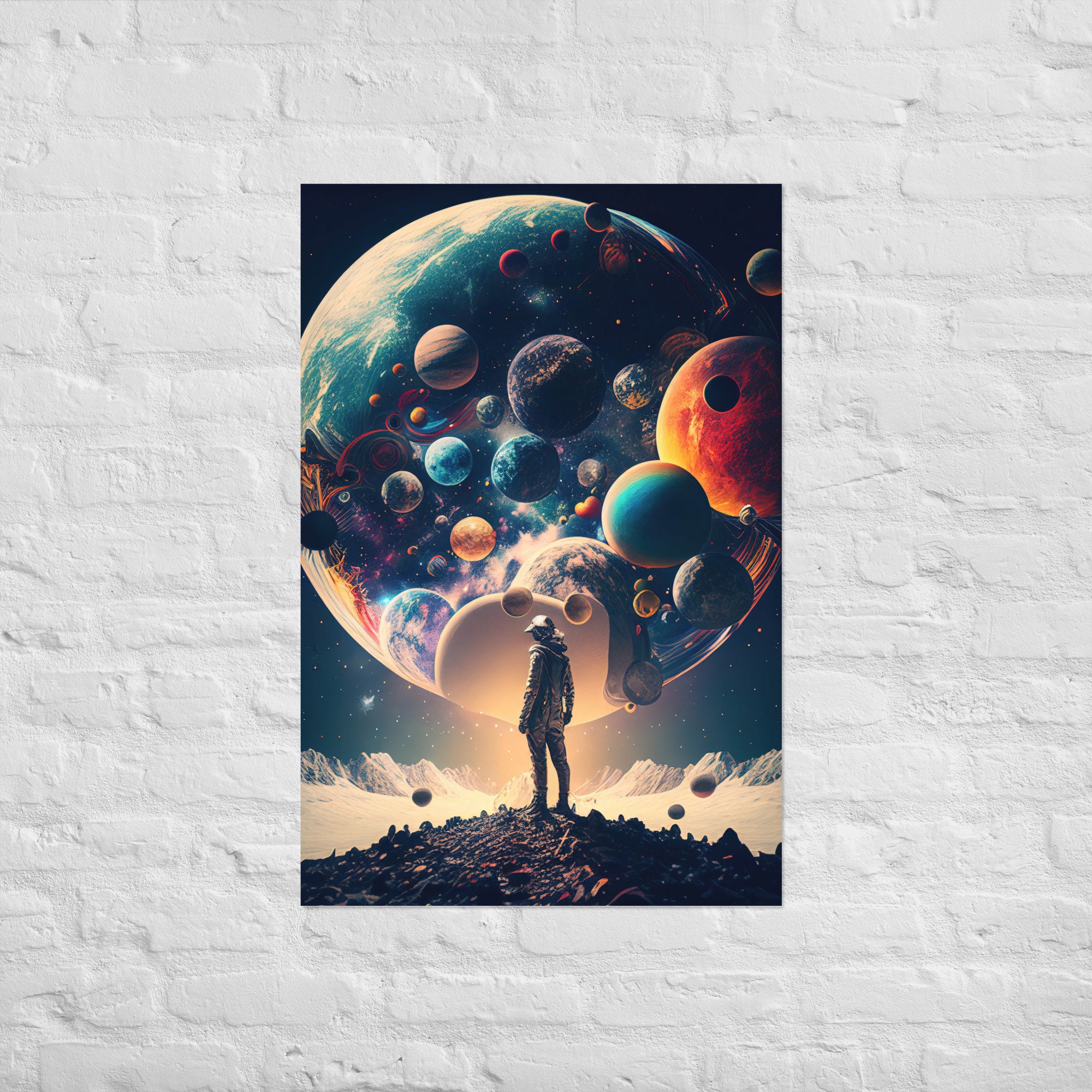 Premium Matte Poster Print | Summit Planetarium | Outer Space Wall Art ...
