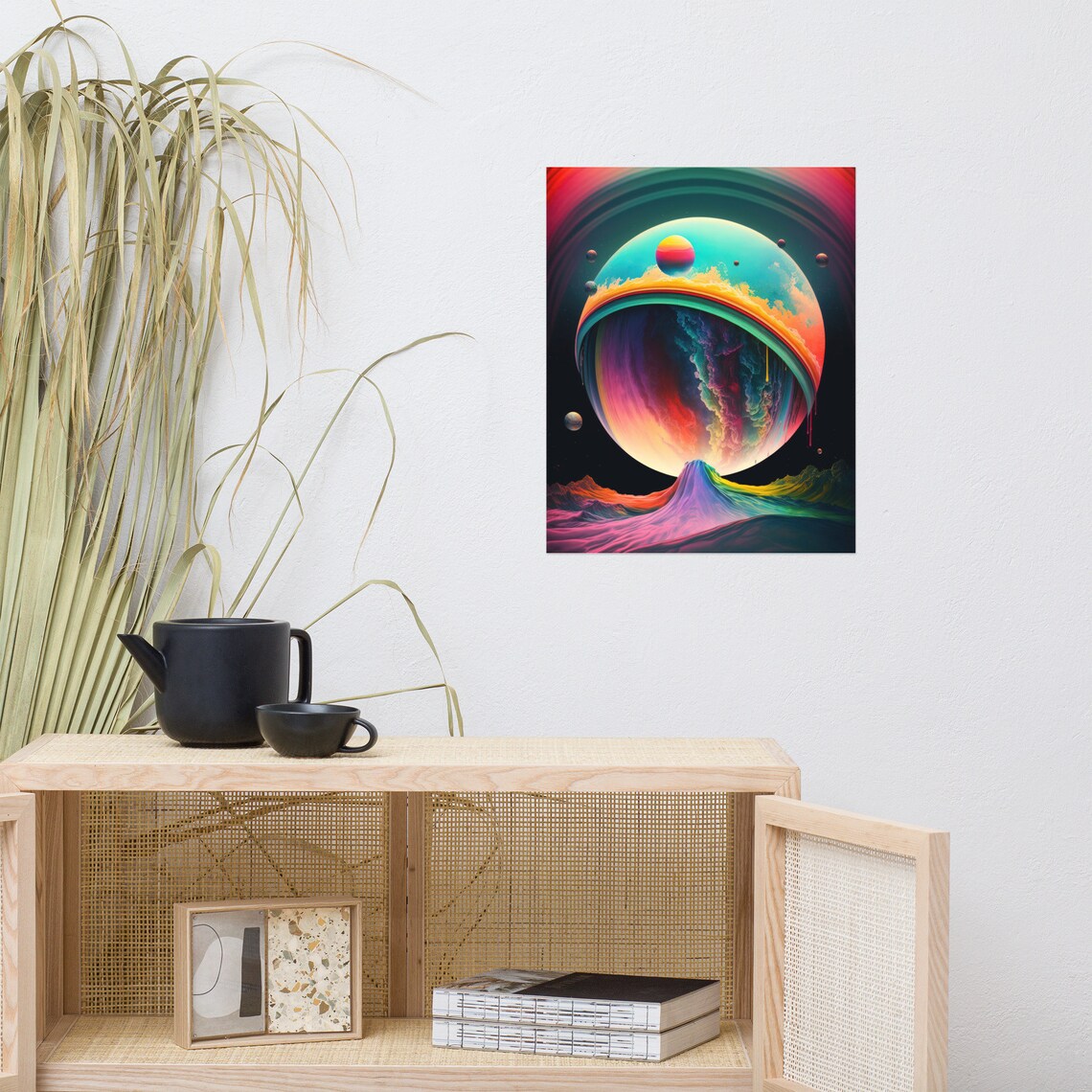 Premium Matte Poster Print | Dayglo Woah | Outer Space Wall Art | Gift ...