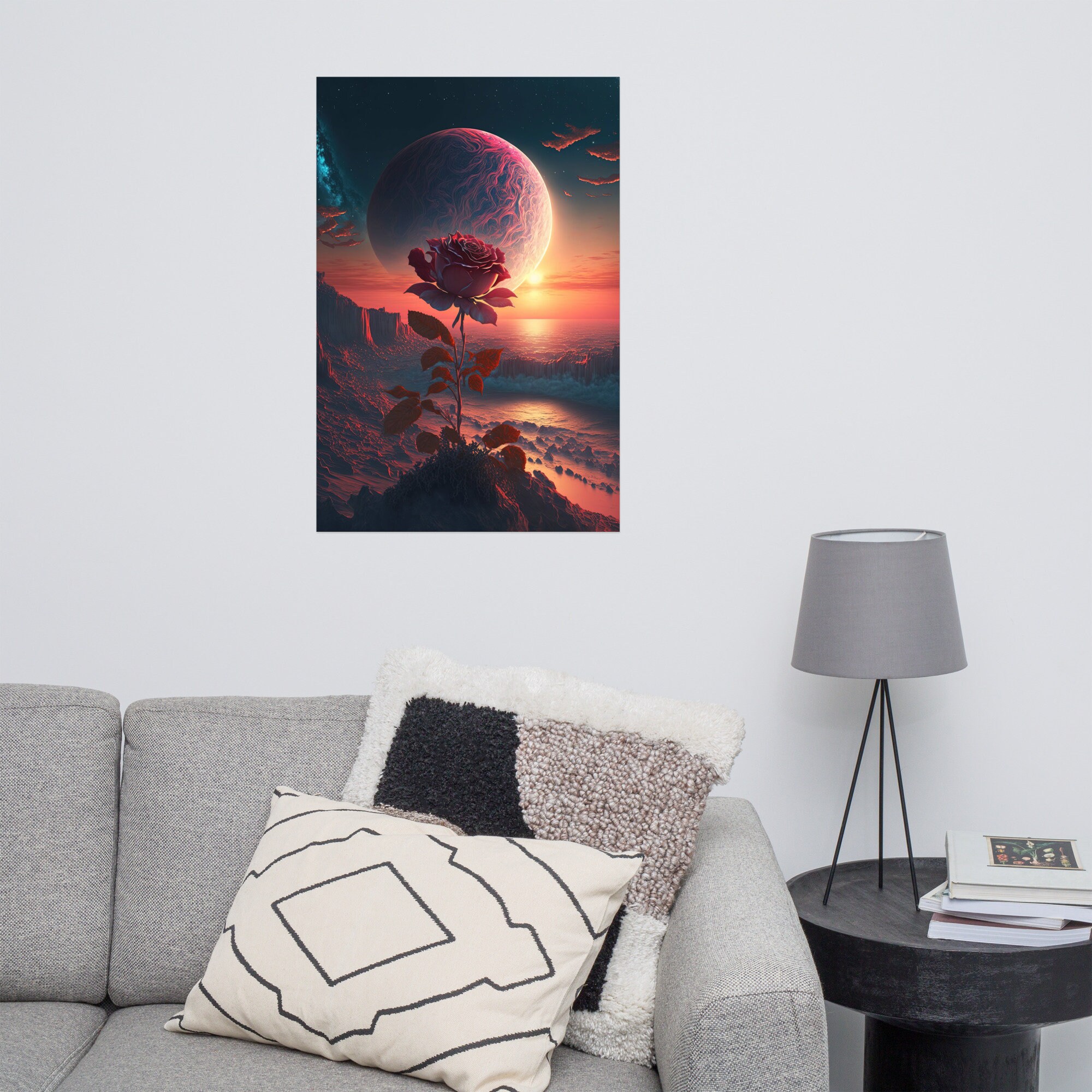 Premium Matte Poster Print | Planet Rosé | Outer Space Wall Art | Gift ...