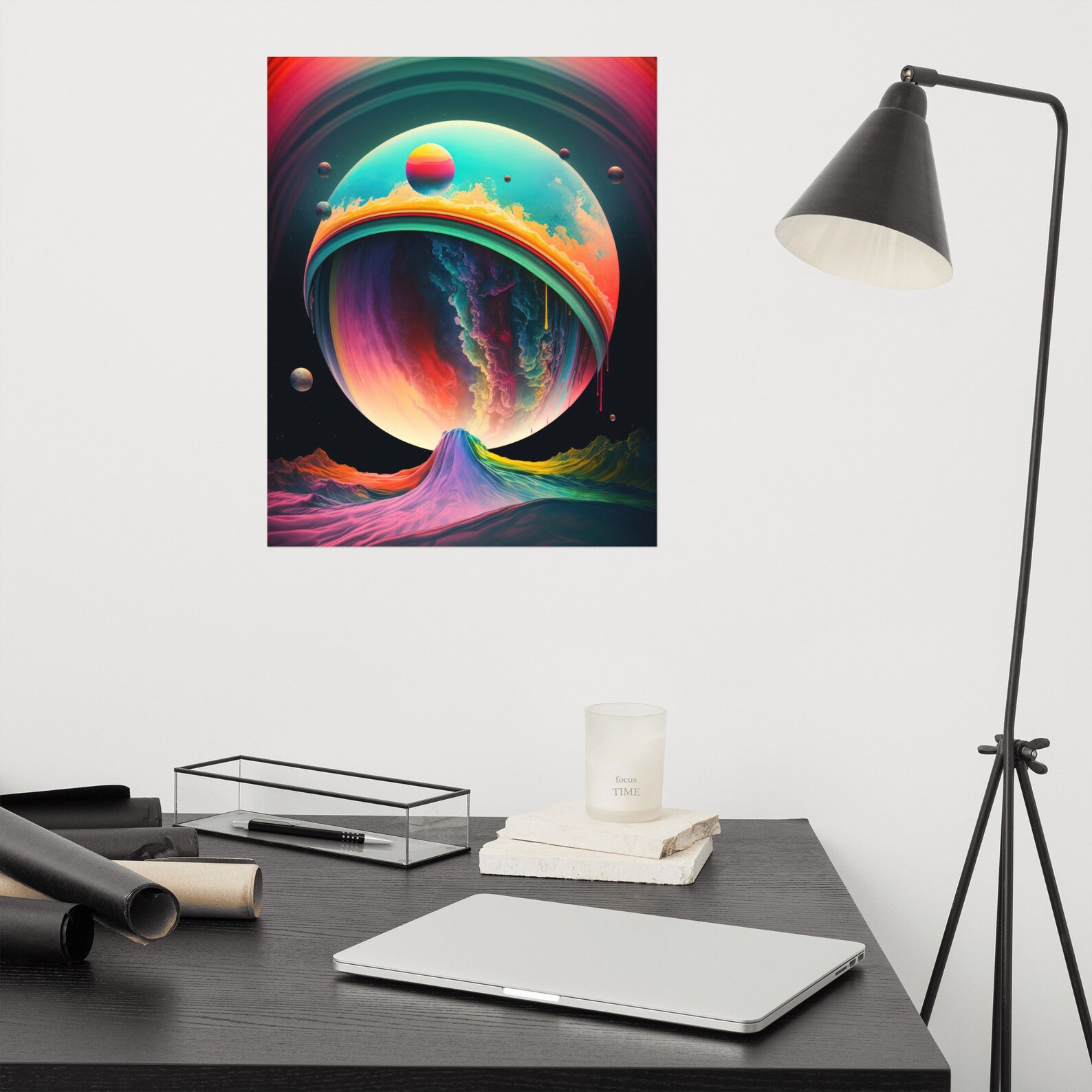 Premium Matte Poster Print | Dayglo Woah | Outer Space Wall Art | Gift ...