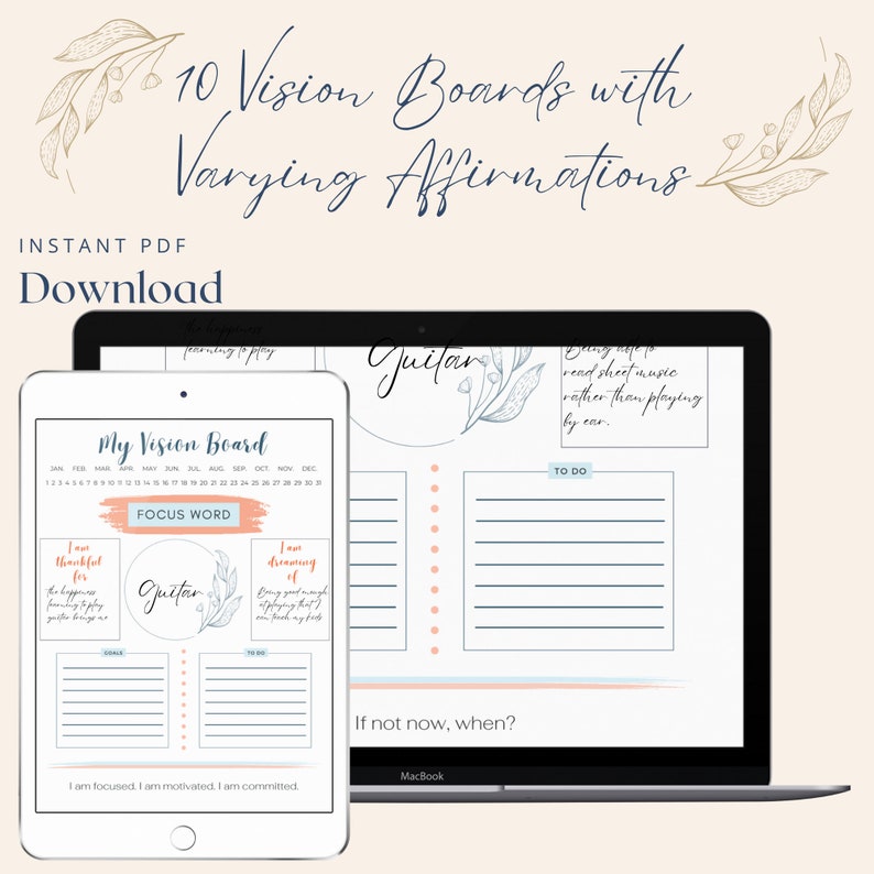Digital Vision Board | Goal Setting for Ipad, Goodnotes, Notability ...