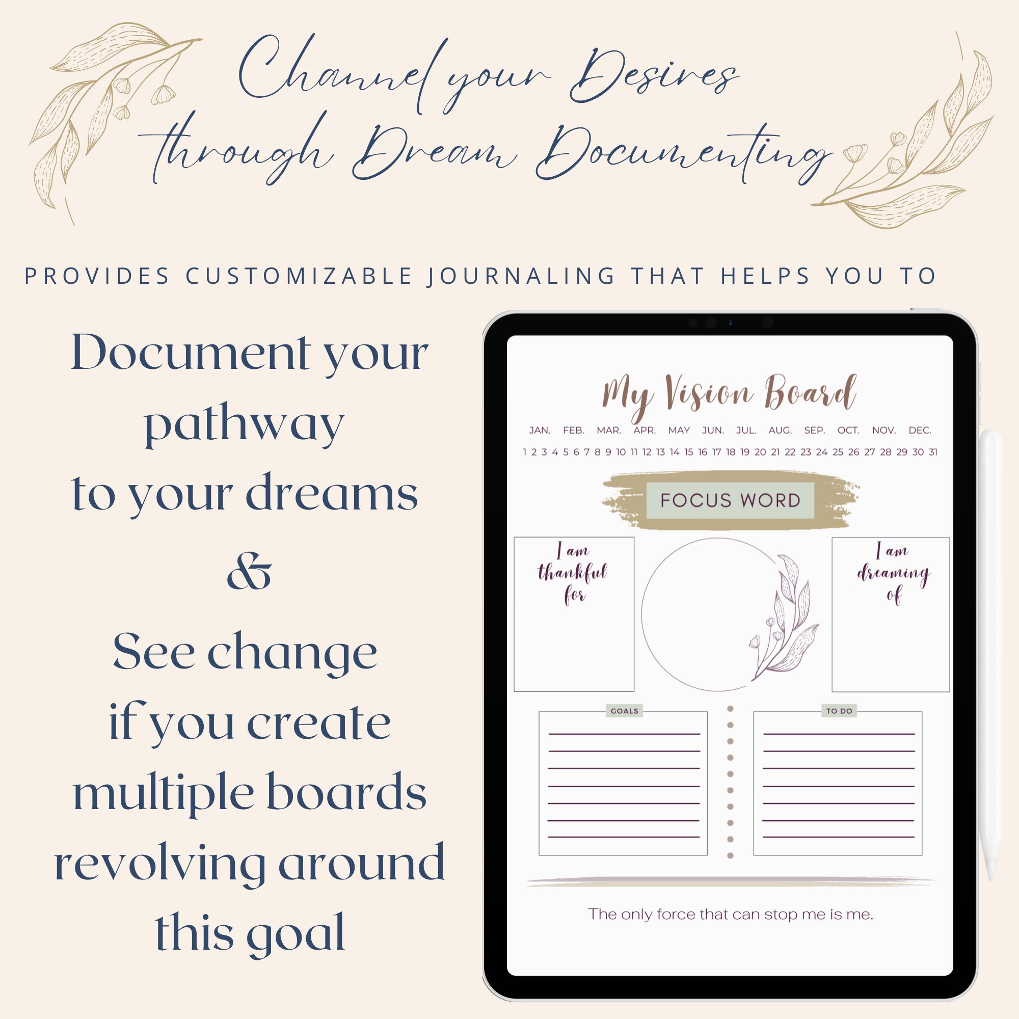 Digital Vision Board | Goal Setting for Ipad, Goodnotes, Notability ...