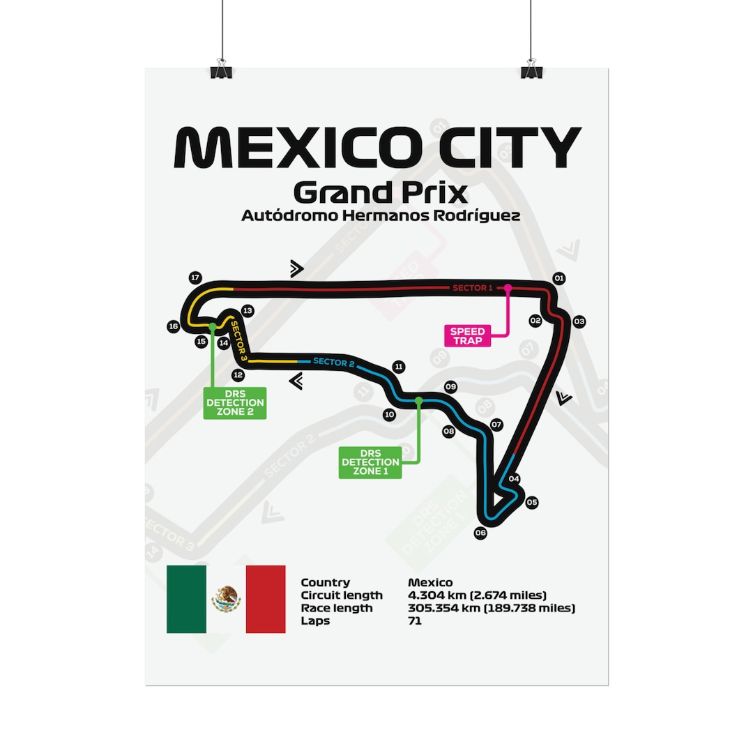 Formula One Mexico City Grand Prix F1 Rolled Poster Hanging Wall Art - Etsy