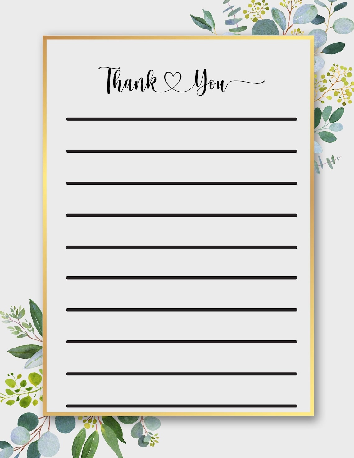 Printable Thank You Notes - Etsy