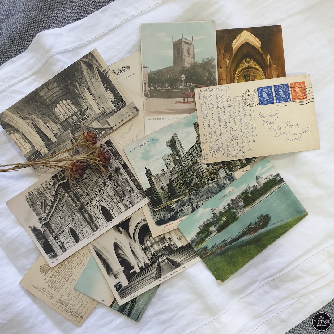 Vintage Postcards Set of 5 - Etsy