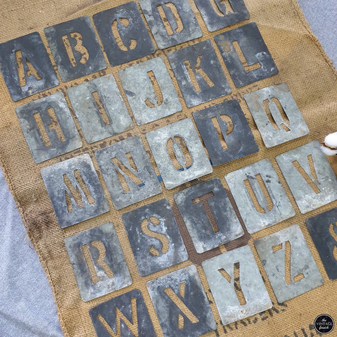 Vintage Tin Wool Bale Stencils Single Letters - Etsy Australia