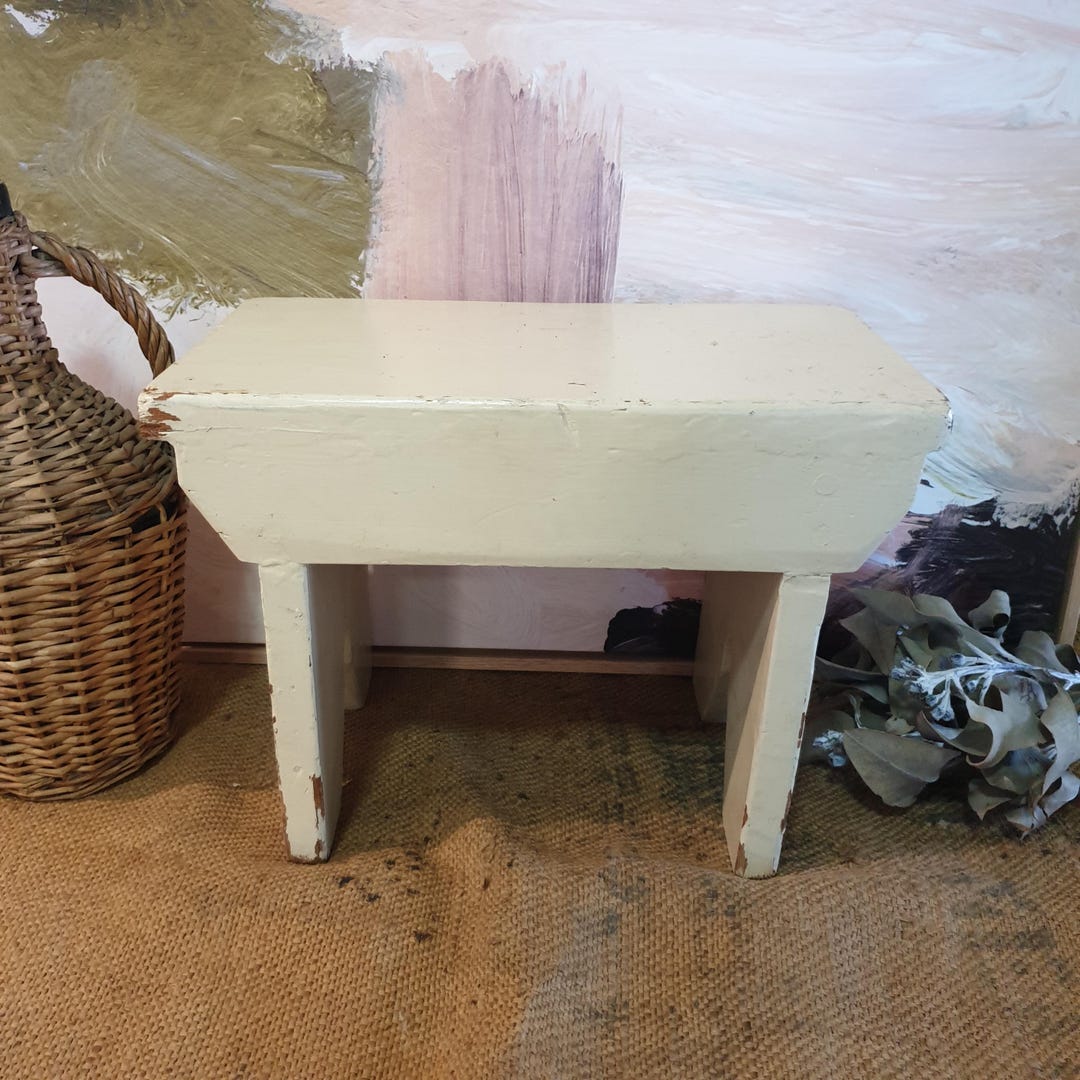 Vintage Wooden Milking Stool - Etsy