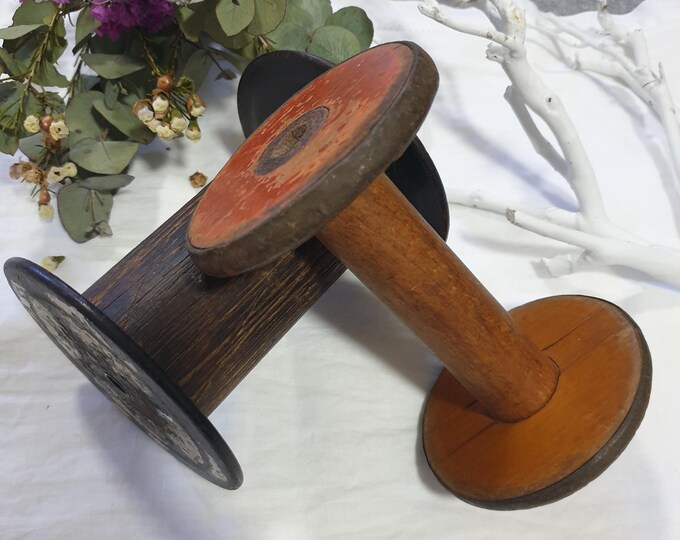 Giant Wooden Textile Spool/bobbin (dark Timber) - Etsy