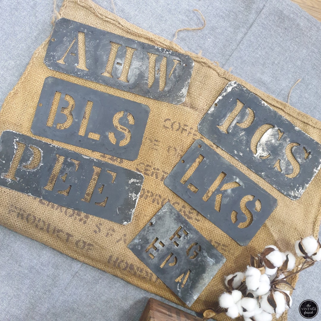 Vintage Tin Wool Bale Stencils | 6 Options - Etsy Australia