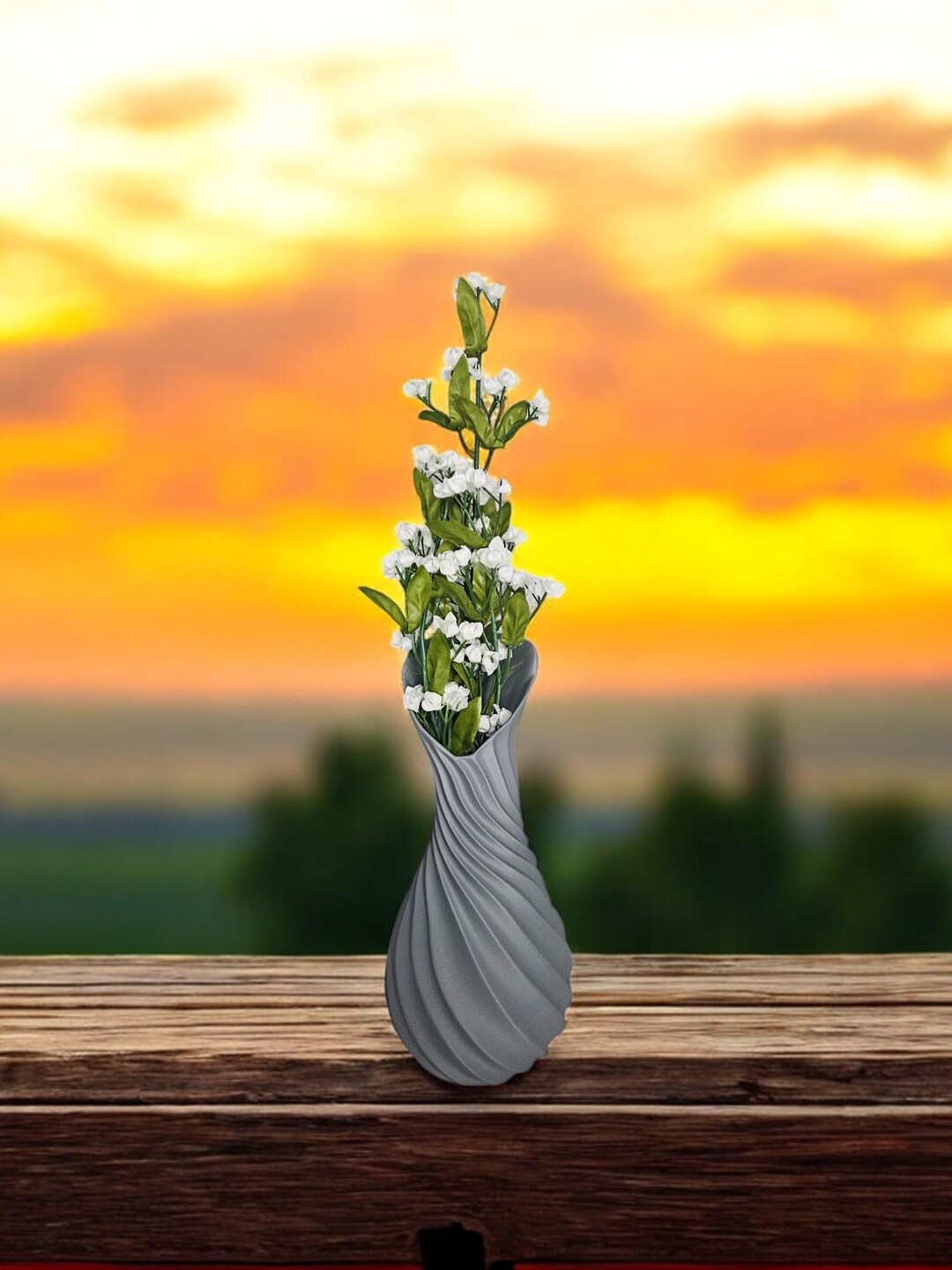 Vivien - Spiraled Elegance Vase for Contemporary Decor - Etsy
