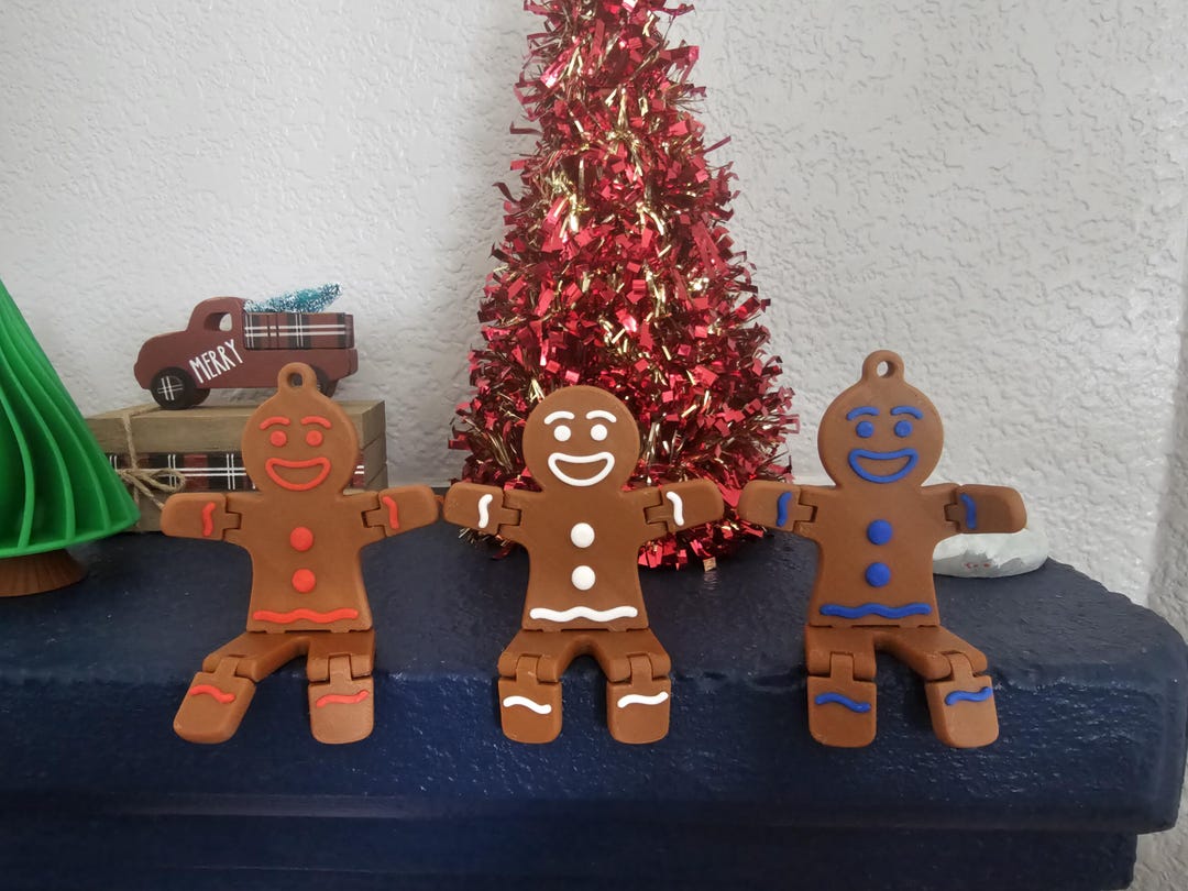 Adorable Articulated Gingerbread Man – Regular & Ornament Versions! - Etsy