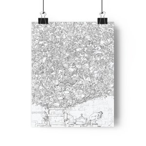 Oscillating Mutations, Ink Drawing Print 11x14 Inches on Fine Art Paper ...