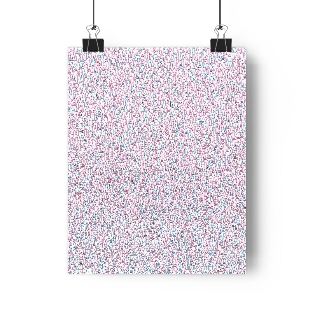 The Butts in Color Ink Drawing Print 11x14 Inches on Fine Art Paper - Etsy