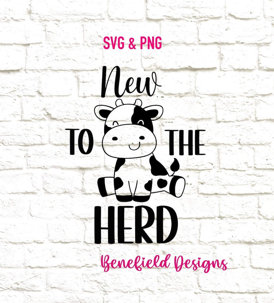 New to the Herd SVG PNG / Cute Cow Svg Png - Etsy
