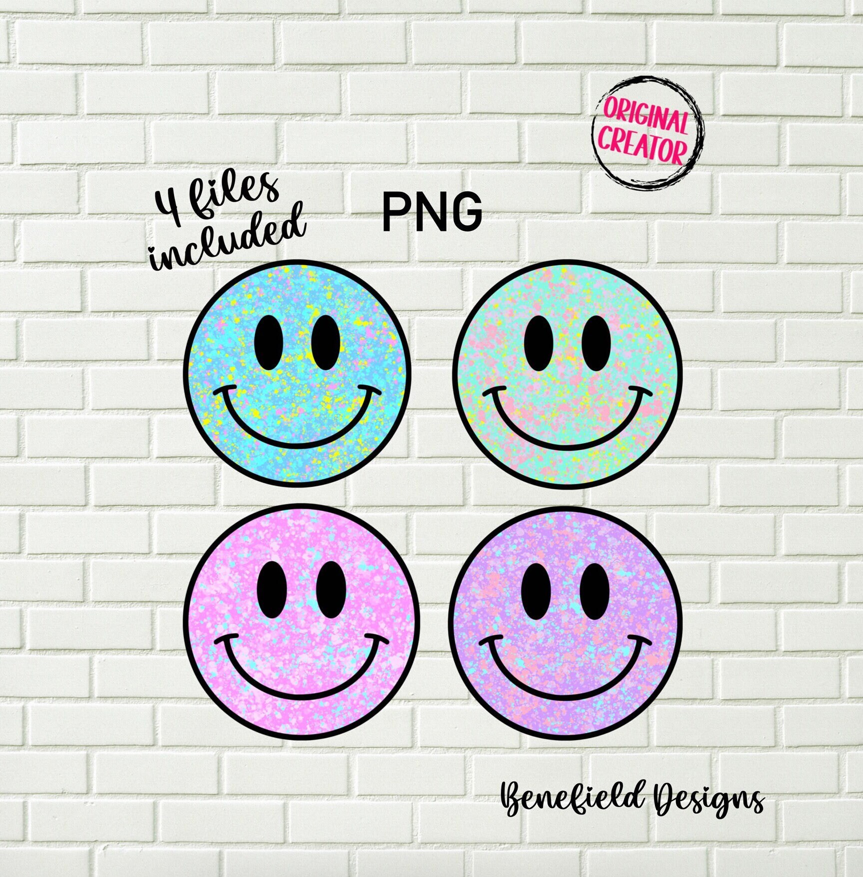 Happy Face Png / Paint Splatter Happy Face Png / Trendy Png / - Etsy