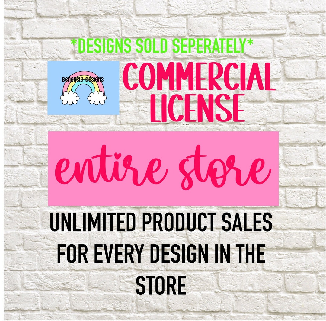Commercial License / Entire Shop - Etsy