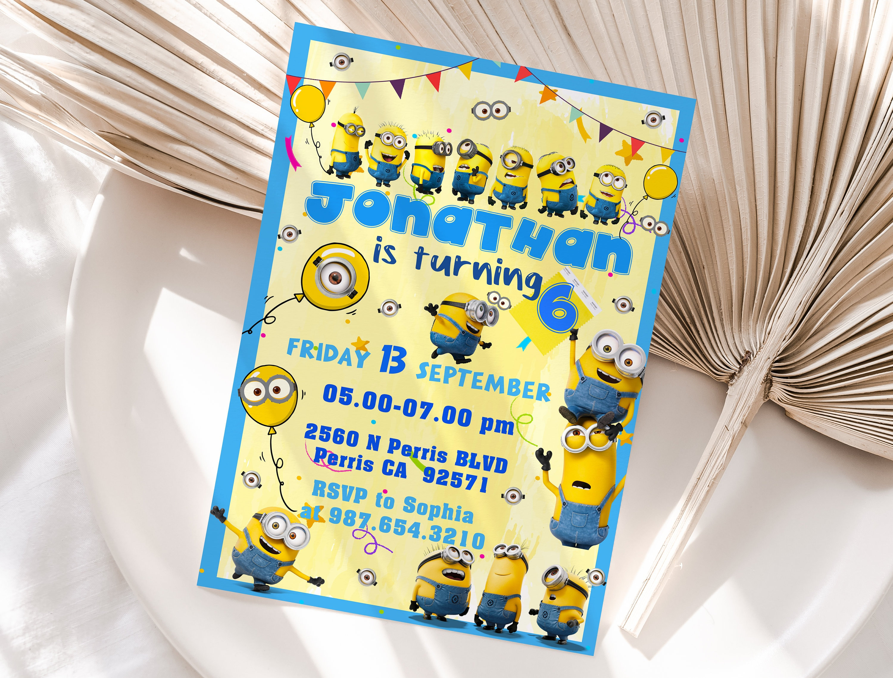 Minion Birthday Card Template