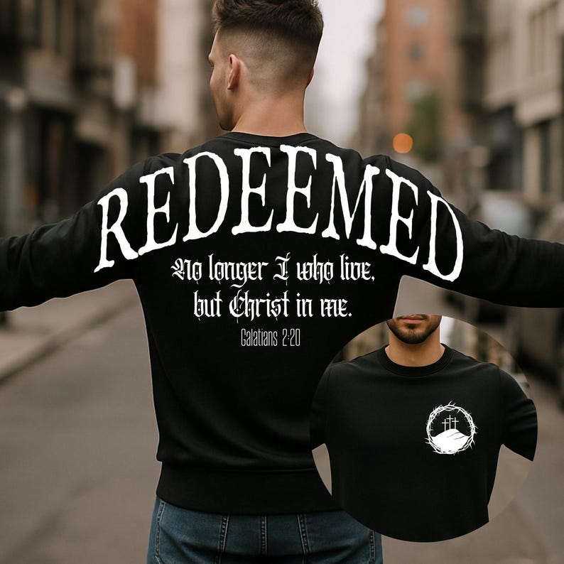 Redeemed PNG Christian Shirt Design • Galatians 2:20 Verse • Old ...