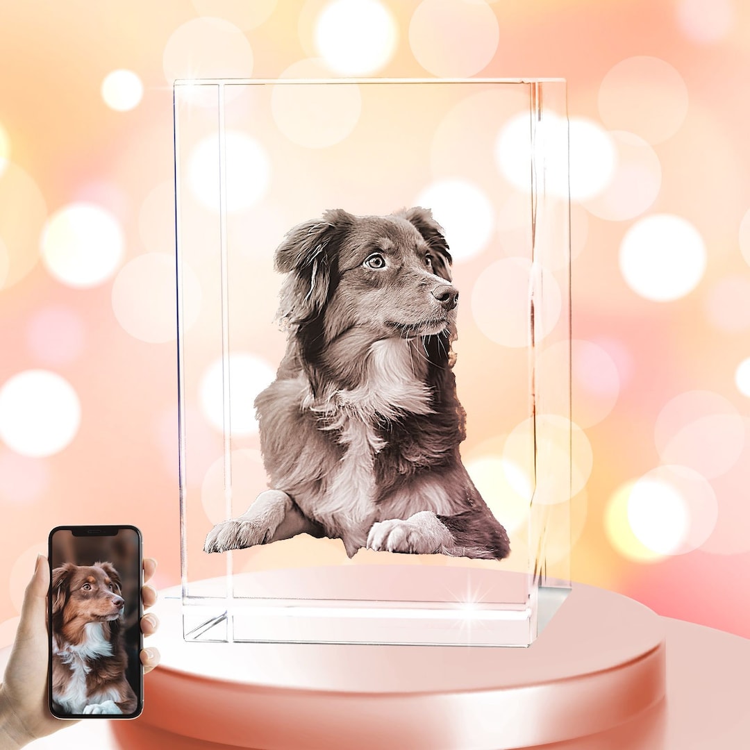 Pets Memorial Gifts With Your Own Photo for Dog Lovers, Pet Owners, 3D ...
