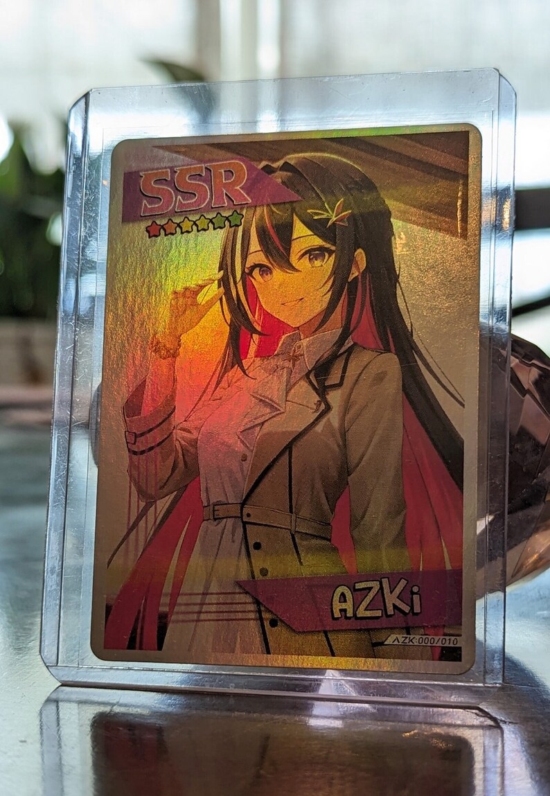 AZKI SSR holographic Hololive Gacha Card - Etsy