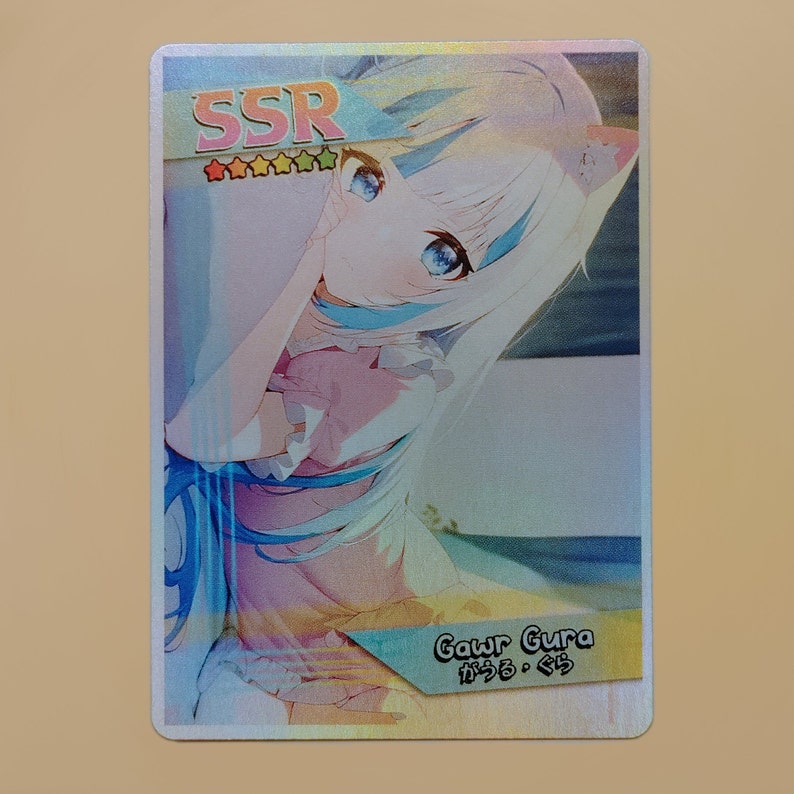 Hololive Gawr Gura SSR Tarjeta Gacha Holográfica - Etsy México