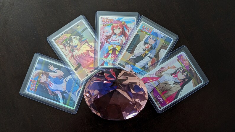 Holographic Hololive Gen 0 Gacha Card Bundle Pack of 5 - Etsy