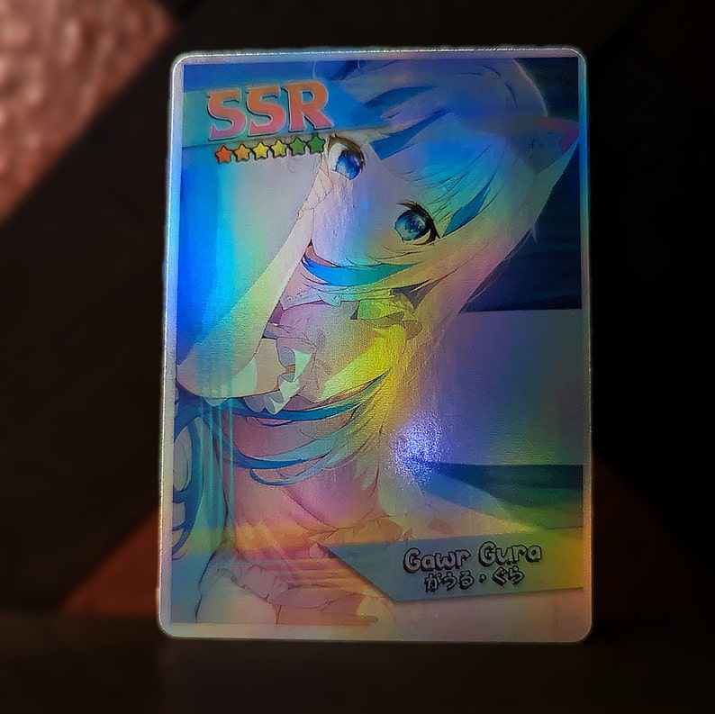 Hololive Gawr Gura SSR holographic Gacha Card - Etsy Australia