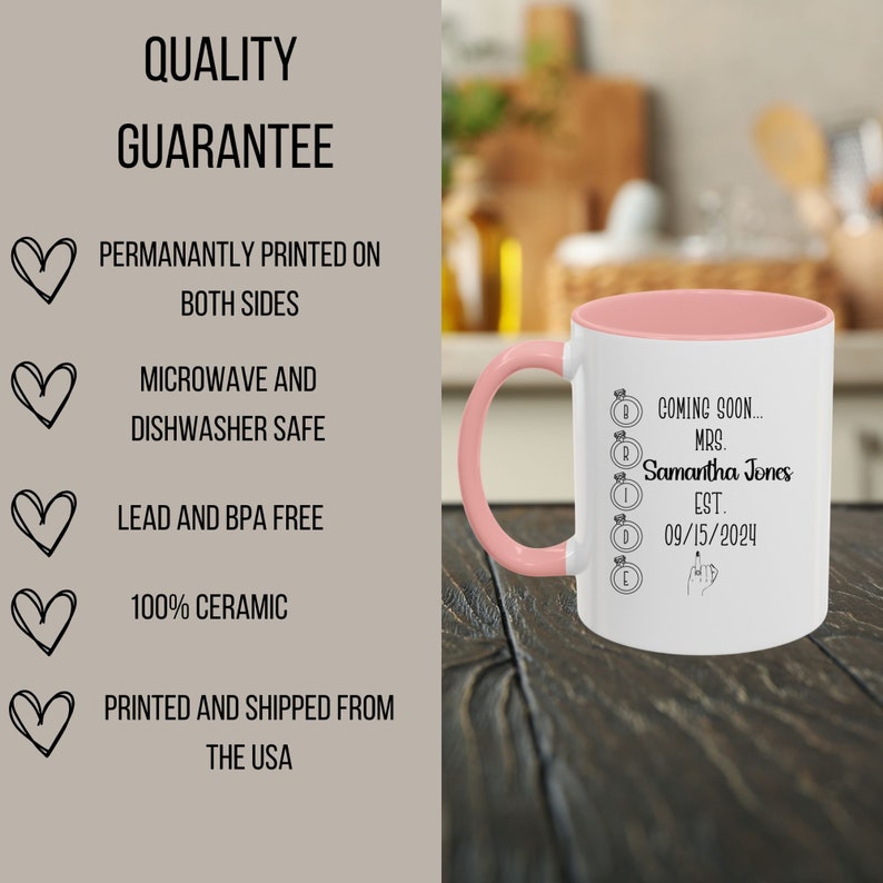 Ring Finger Mug, Bridal Mug, Engagement Gift, Custom Future Bride Mug ...