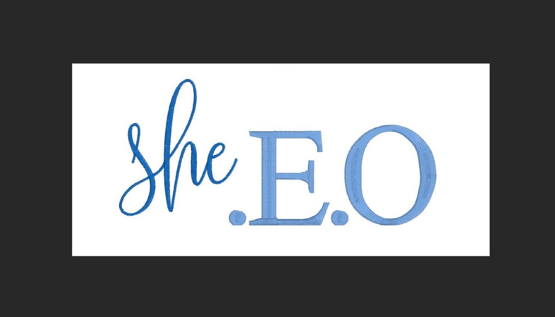 She EO Embroidery Design, 5x7 Hoop Embroidery Design - Etsy