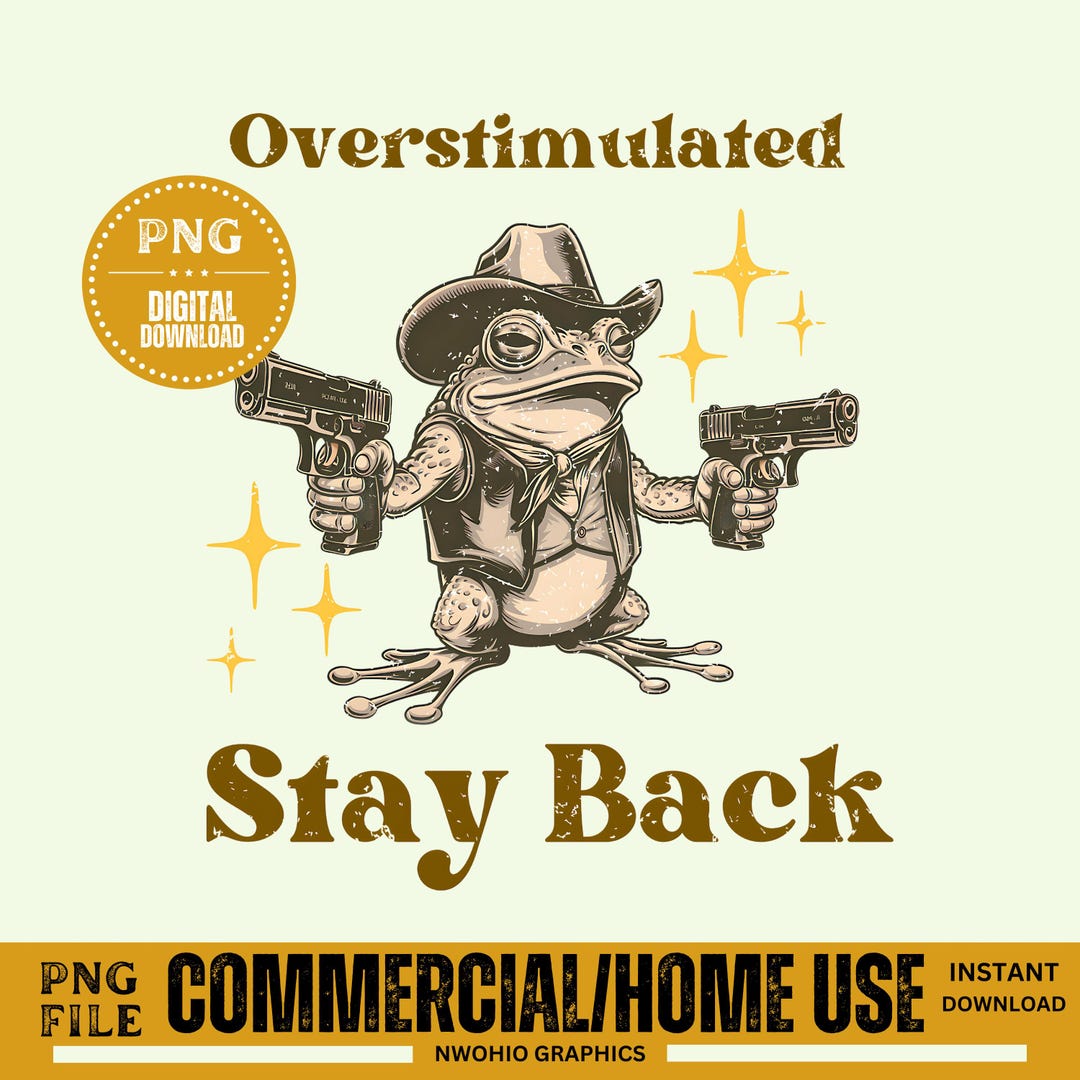 Funny Cowboy Frog Design Png, Funny Retro Design for Sublimation and ...