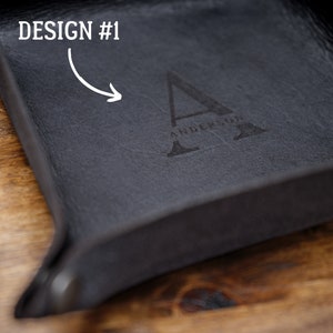 Personalized Catch All Tray Tan | Handmade Real Leather Monogrammed ...