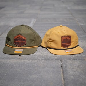 Custom Leather Patch Rope Hats | Richardson 256 Umpqua Style Logo Hats ...