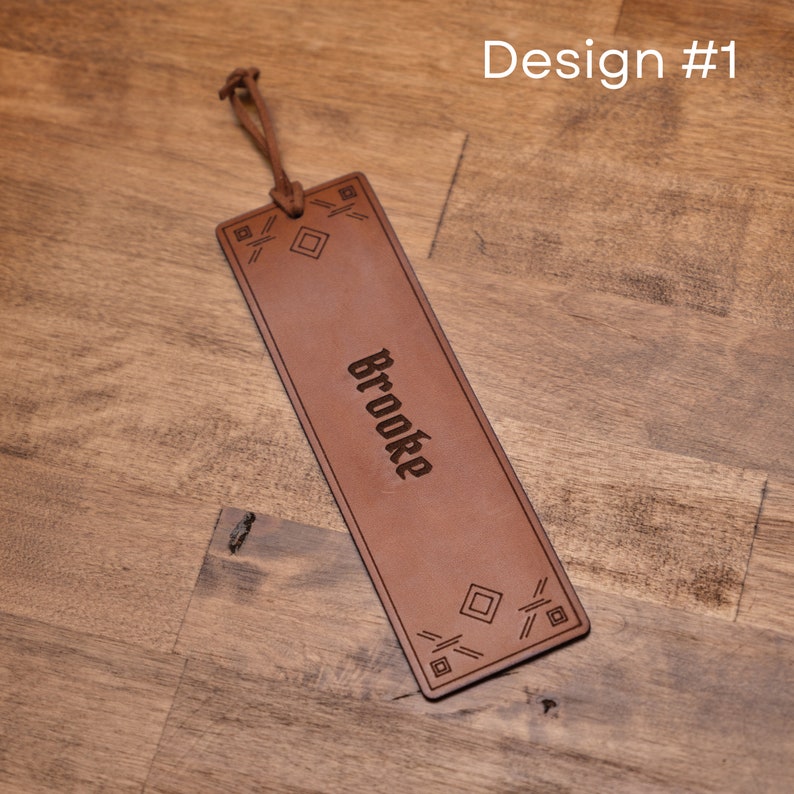 Personalized Leather Bookmark | Italian Leather Custom Engraved ...