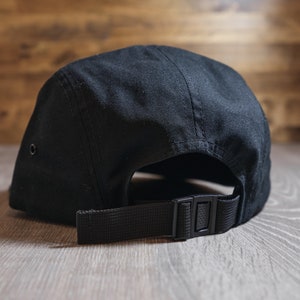 Custom Logo 5 Panel Hat | Stitched Real Leather Patch Five Panel Cap ...