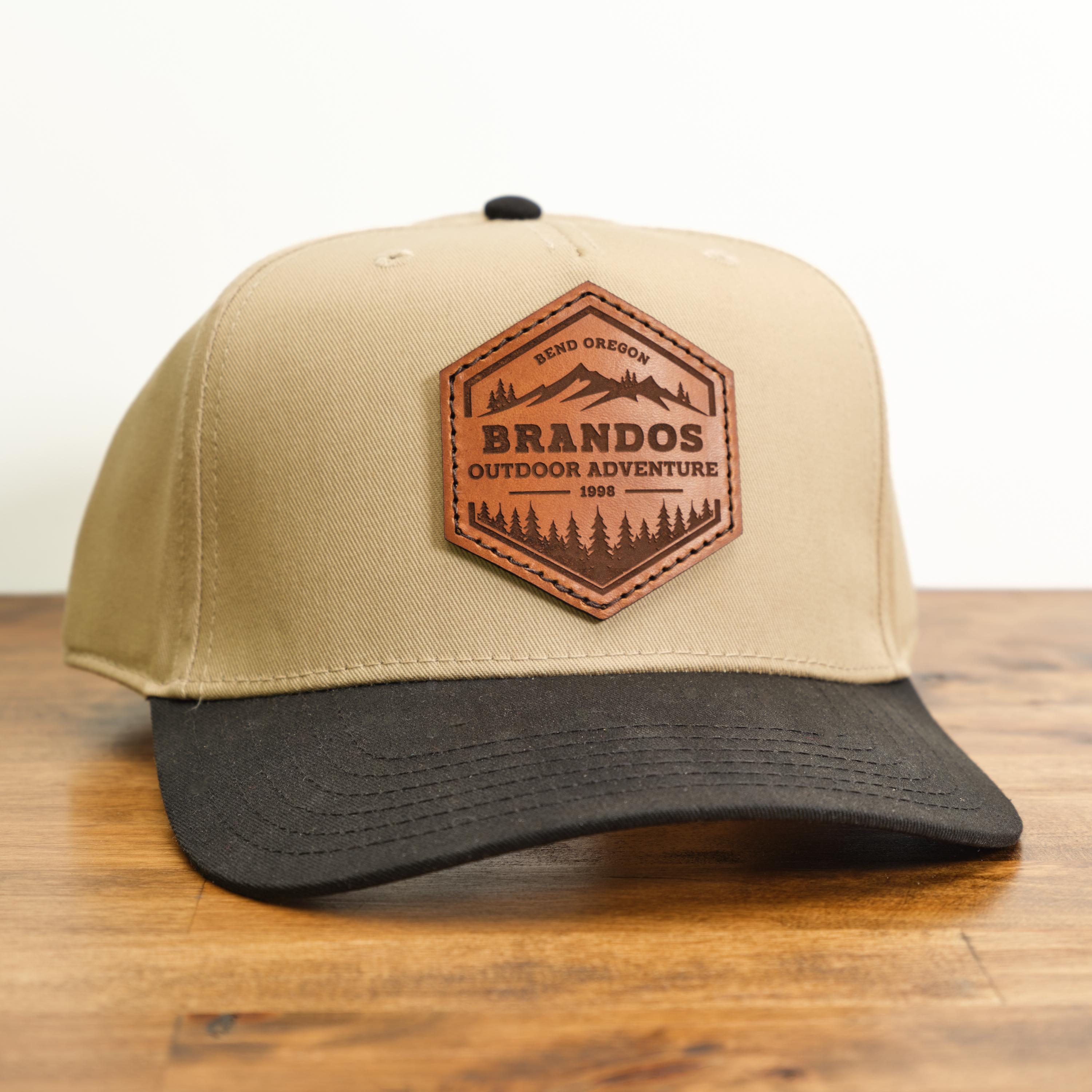 Custom Logo 90s Vintage Style Hat | Leather Patch Snapback Trucker Hat ...
