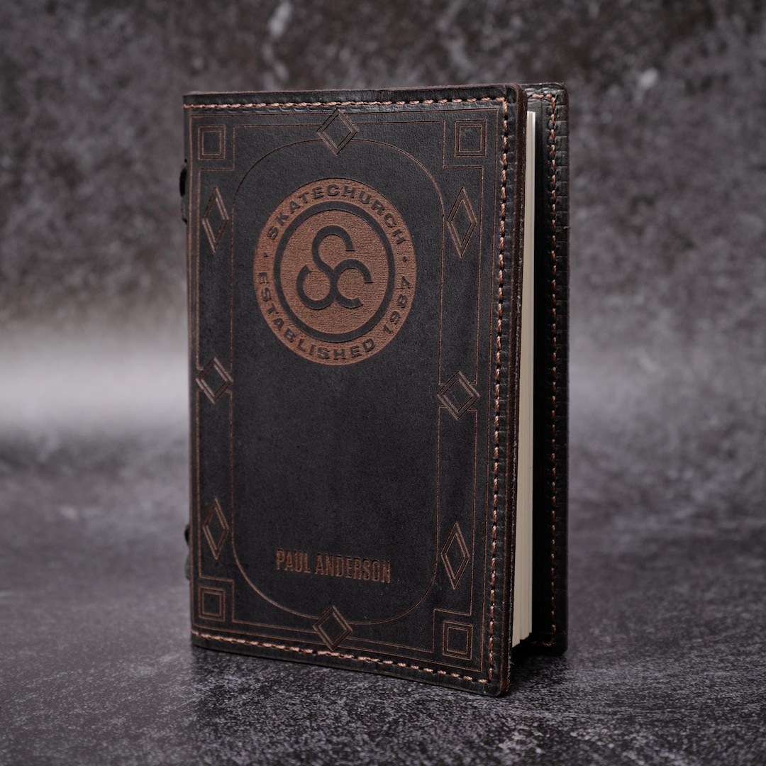 Handmade Italian Leather Journal With Custom Logo | Leather Pocketbook ...
