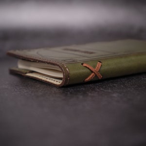 Handmade Italian Leather Journal | Personalized Olive Green Leather ...