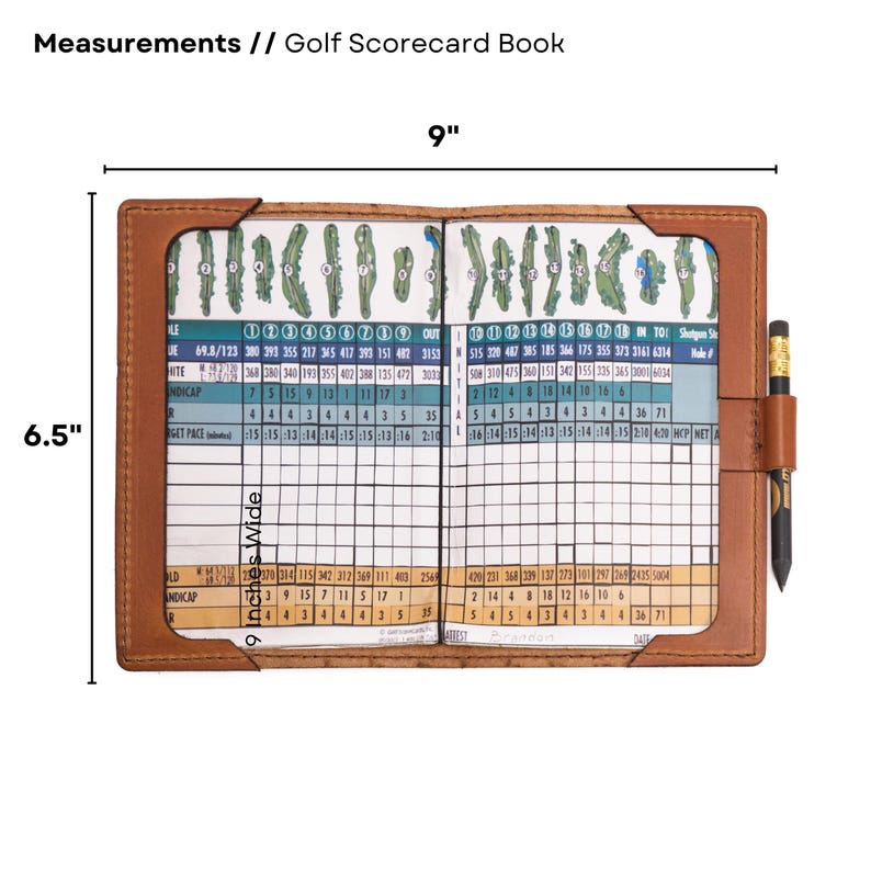 Personalized Leather Golf Scorecard Holder Book | Real Italian Leather ...