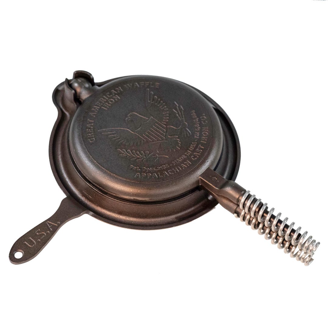 Cast Iron Great American Waffle Maker, Old Fashioned Vintage - Inspired ...