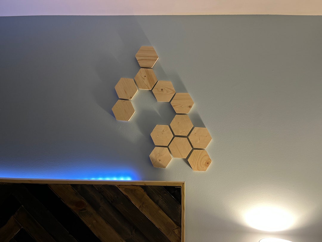 Hexagon Wood Tiles - Etsy