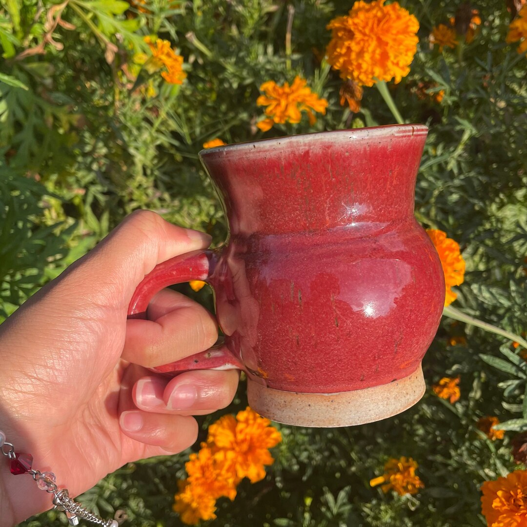 Red Potbelly Mug - Etsy