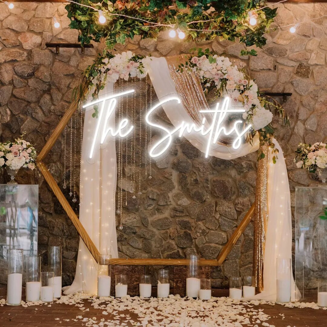 Neon Sign Wedding, Custom Neon Sign, Wedding Welcome Sign, Light up ...