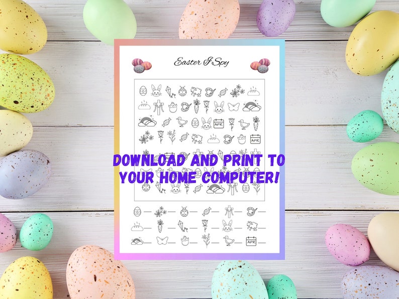 Printable Easter I Spy - Etsy
