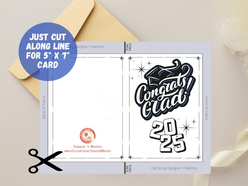 Graduation Card 2025: Elegant Black Cap Design (printable PDF) - Etsy