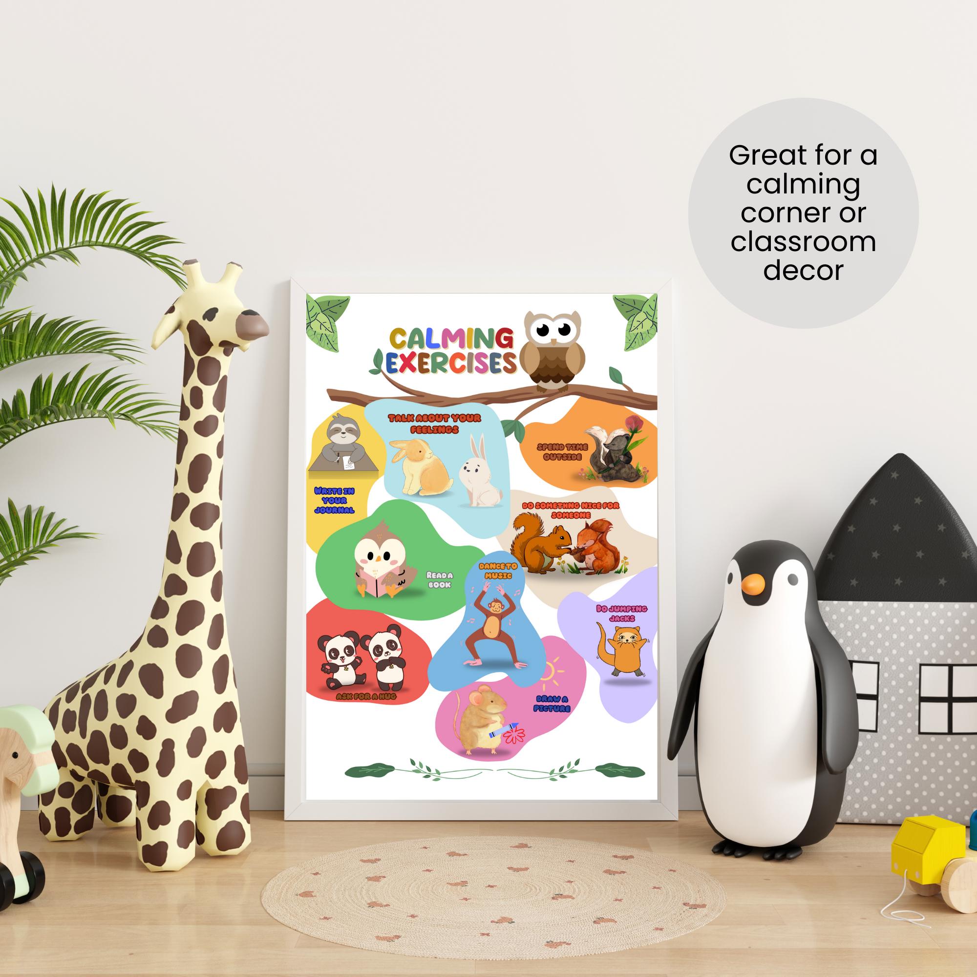Calming Corner It's Okay to Feel and Calming Exercises Posters ...