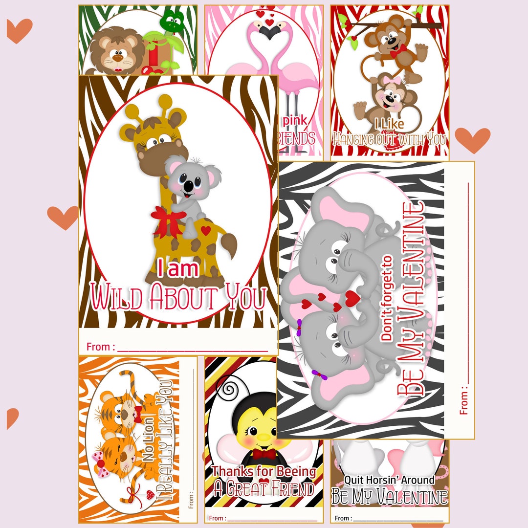 Valentine Cards, Kid Friendly for Boys or for Girls, Classroom Use ...